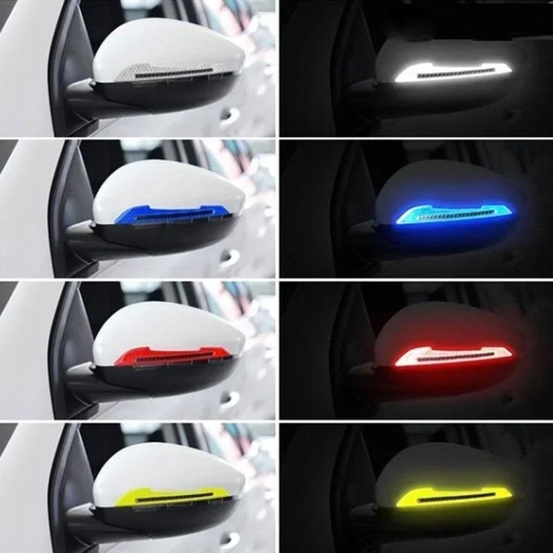 2pcs/set Car Rearview Mirror Reflective Sticker Safety Warning ...