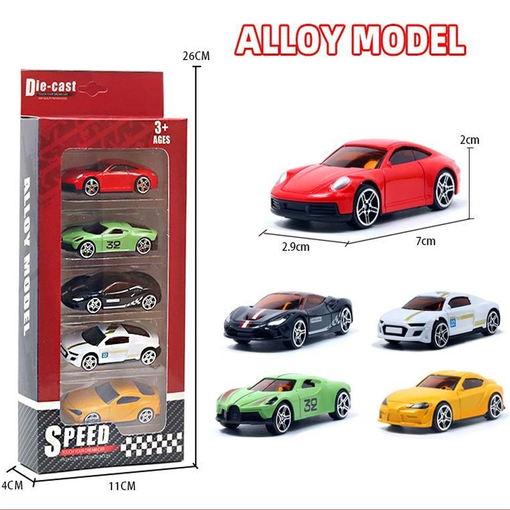 5Pcs-1-64-Diecast-Alloy-Sports-Car-Toys-Simulation-Mini-kids-Toy-Car ...