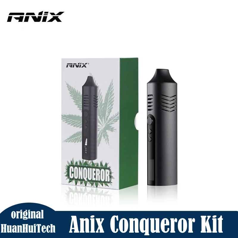 Original Anix Conqueror Dry Herb Vaporizer Kit 2200mAh Battery Ceramic Heat Chamber With OLED ...
