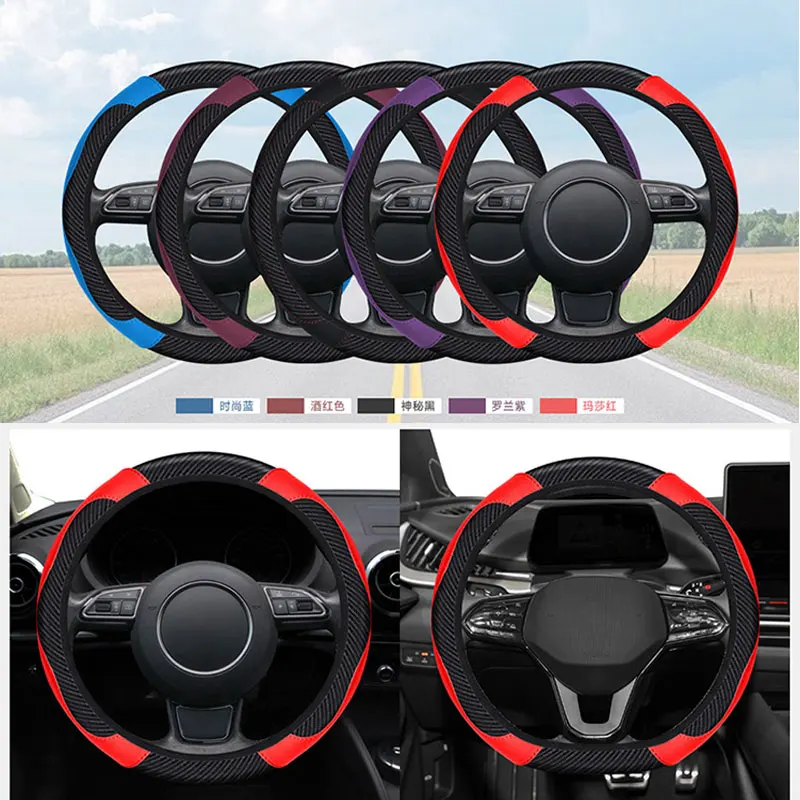 All Seasons 38cm Steering Wheel Cover Universal Fit for 14 .5-15 Inch ...