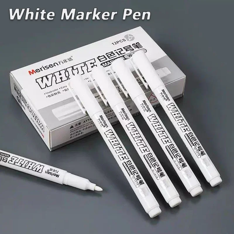 1-3-5Pcs-White-Marker-Pen-Oily-Waterproof-Permanent-Gel-Pen-Writing ...