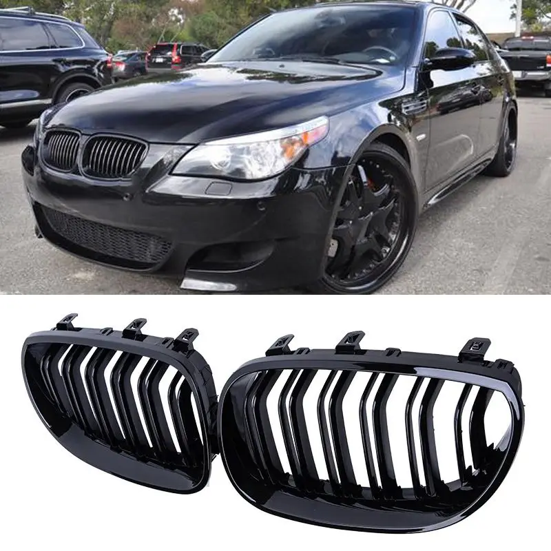 Car-Front-Bumper-Grille-Kidney-Racing-Grill-Grilles-For-BMW-E60-E61-5 ...