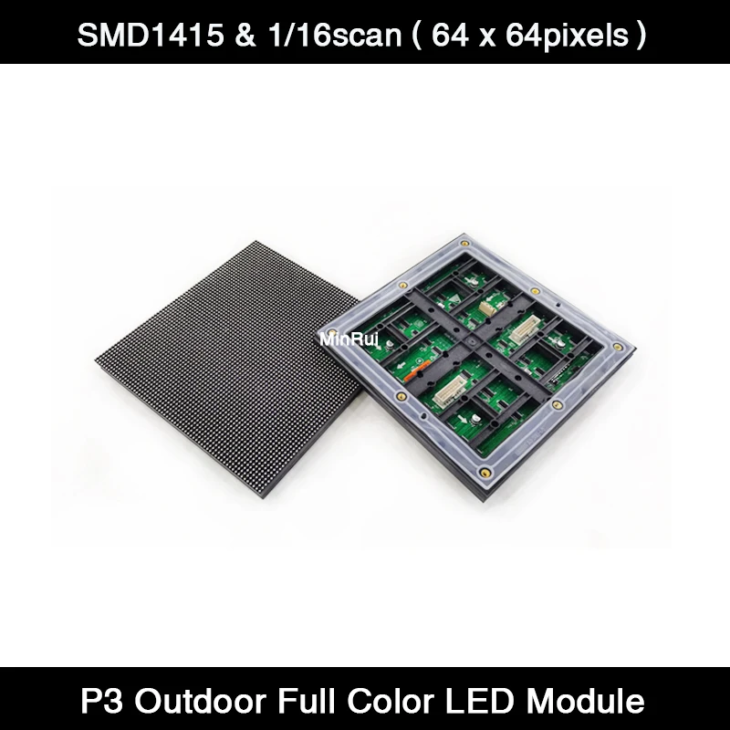 P3 LED Sign Display Outdoor Full Color RGB Module / Panel SMD1415 192 ...