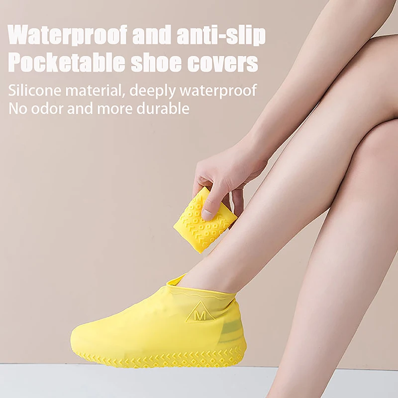 2pcs-Outdoor-Rainy-Day-Reusable-Shoe-Cover-Waterproof-Non-slip-Silicone ...