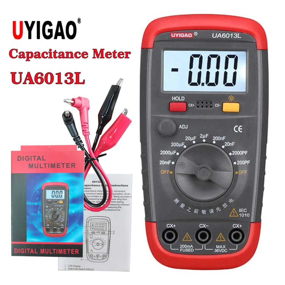 UYIGAO-UA6013L-Digital-LCD-Capacitor-Capacity-Meter-Professional ...