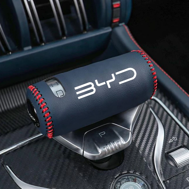 For-BYD-ATTO-3-EV-Yuan-Plus-LHD-Gear-Shift-Knob-Cover-Leather-Shift ...