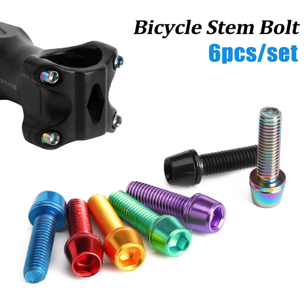 6pcs-set-Bicycle-Handlebar-Screws-Titanium-Plated-Colorful-Stainless ...