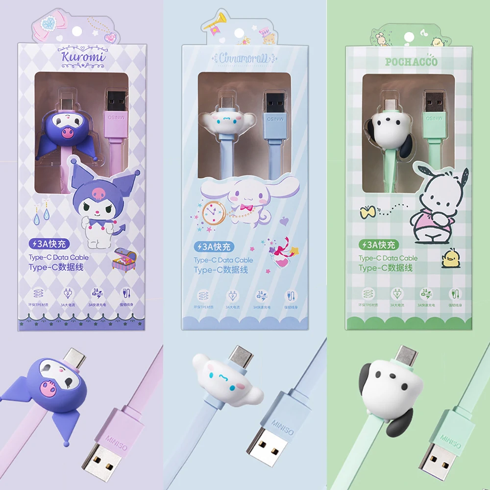 Sanrio Kuromi Cable de carga rápida tipo C, Cable USB, Kawaii ...