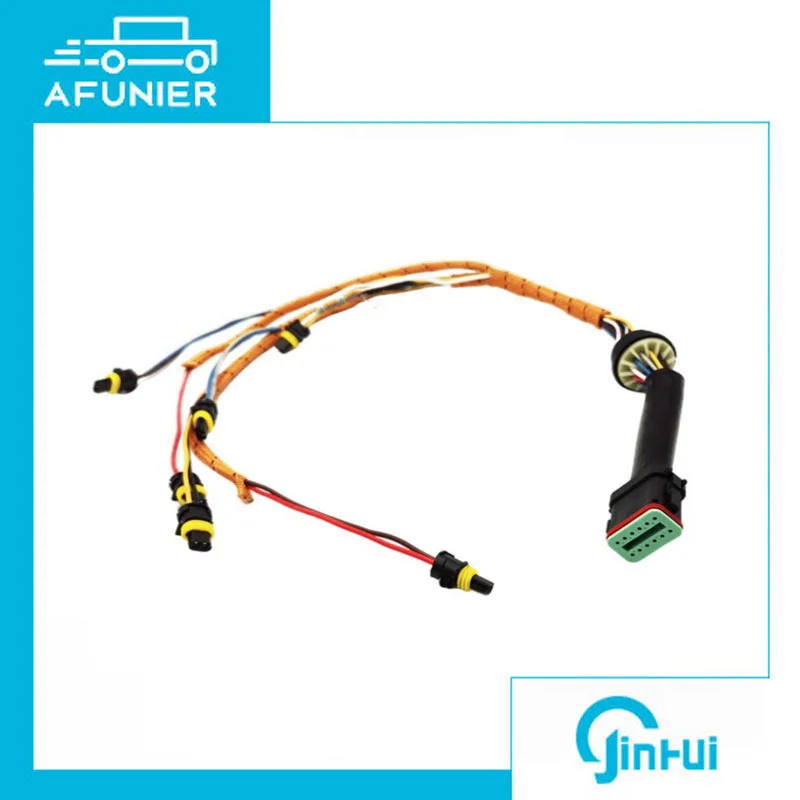 10pcs-Fuel-Injector-Wiring-Harness-For-C7-Excavator-Harness-222-5917 ...