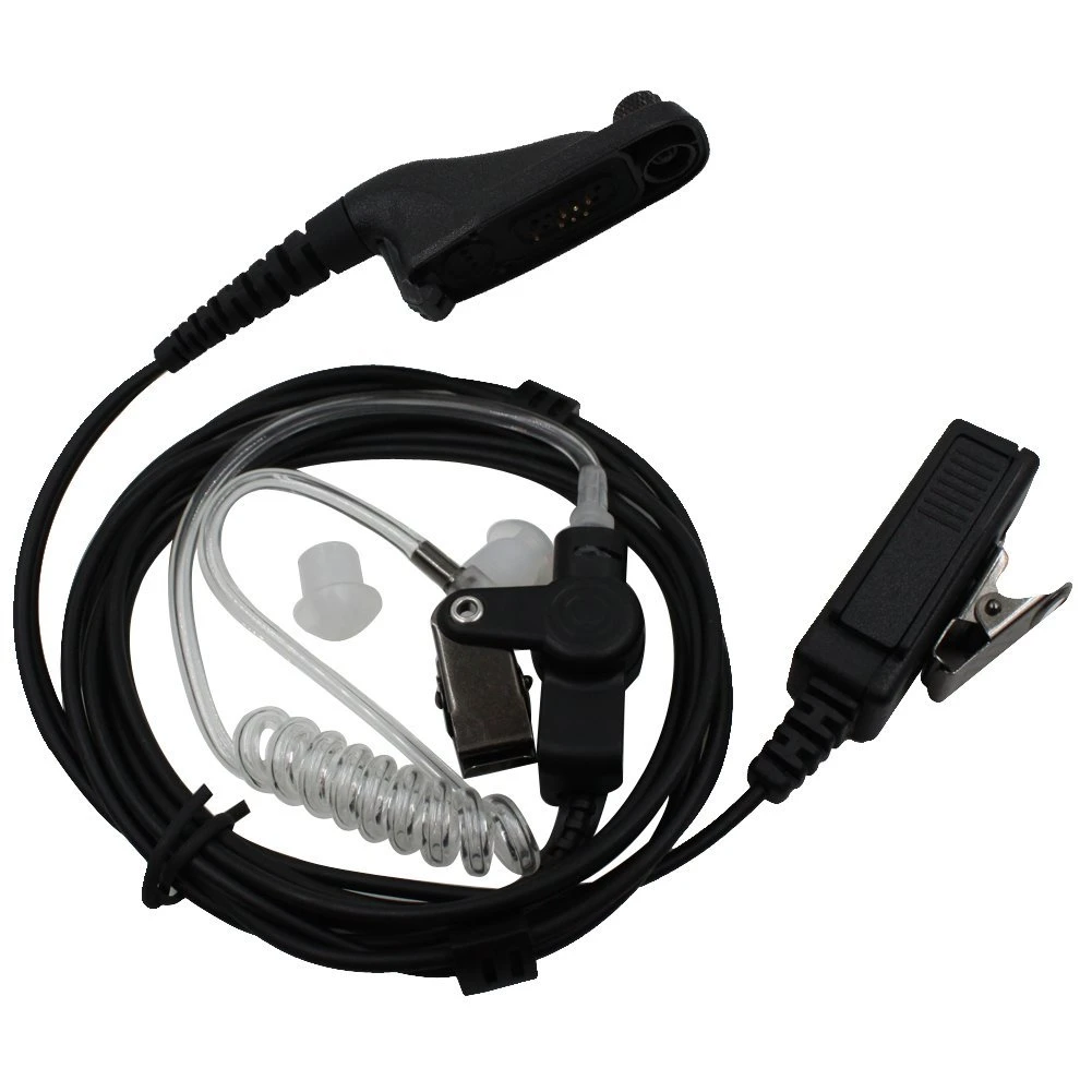 Police Air Tube Earpiece Microphone PTT Headset For Motorola Two Way ...