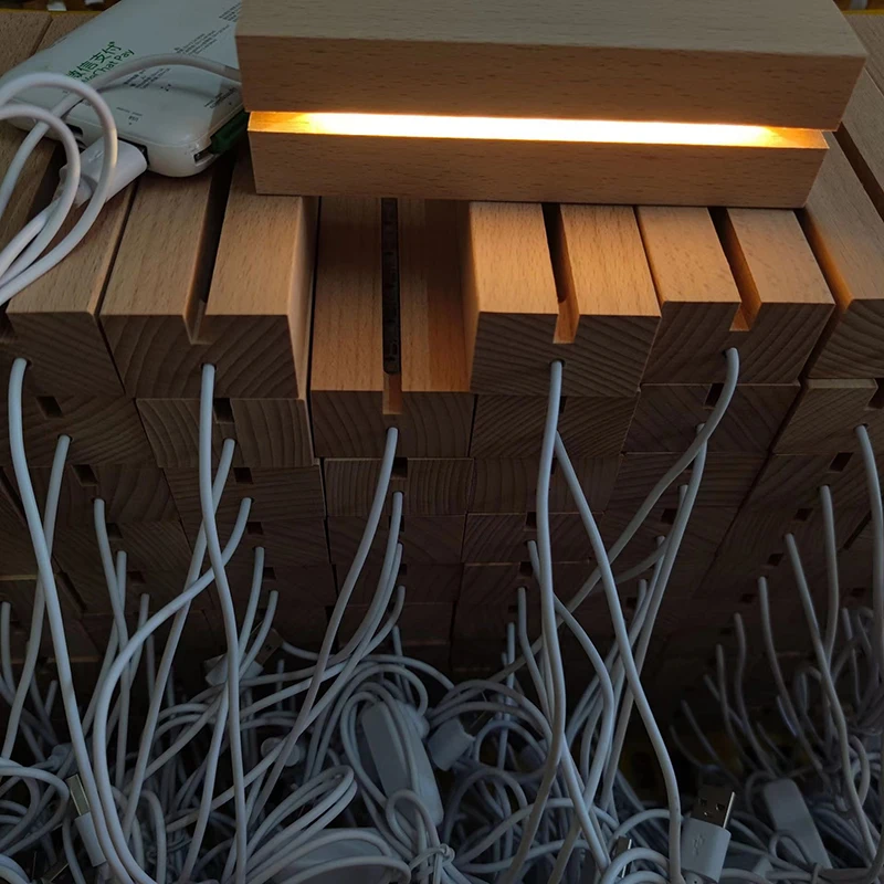 Wholesale-Wood-Lamp-Base-Led-Stand-Warm-White-RGB-Colorful-Lights-with ...