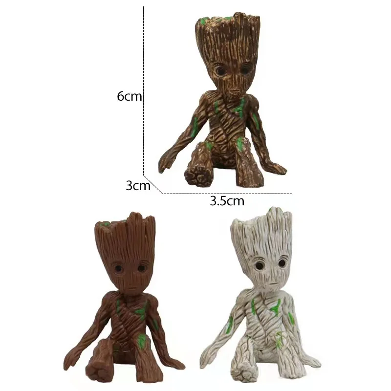 5-6Cm Tree Man Groot Guardians of The Galaxy Marvel Avengers Anime Mini ...