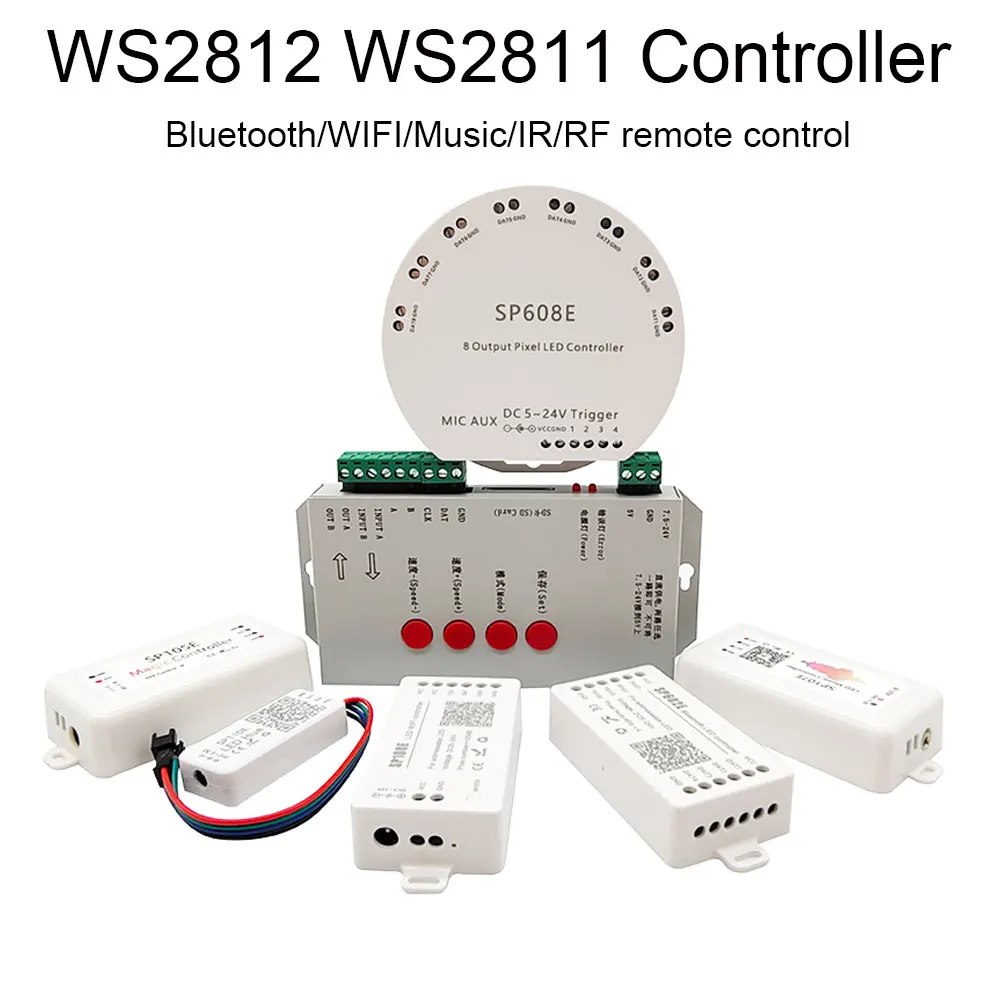 WS2811 WS2812B Controller Bluetooth/WIFI/Music WS2812 Smart RGB Led ...