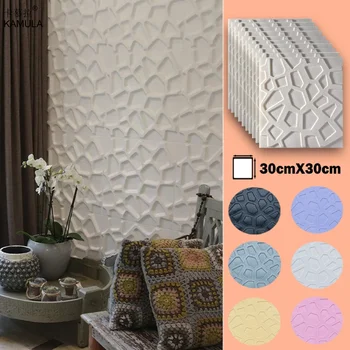 Foam 3D Wall Stickers Decorative Self-Adhesive Wall Panels Home Bedroom ...