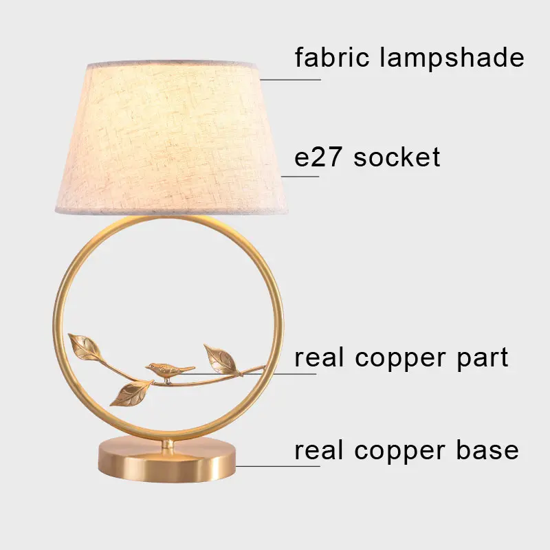 Modern-Real-Copper-Led-Table-Lamp-Bedside-Bedroom-Dining-Room-Desk-Lamp ...