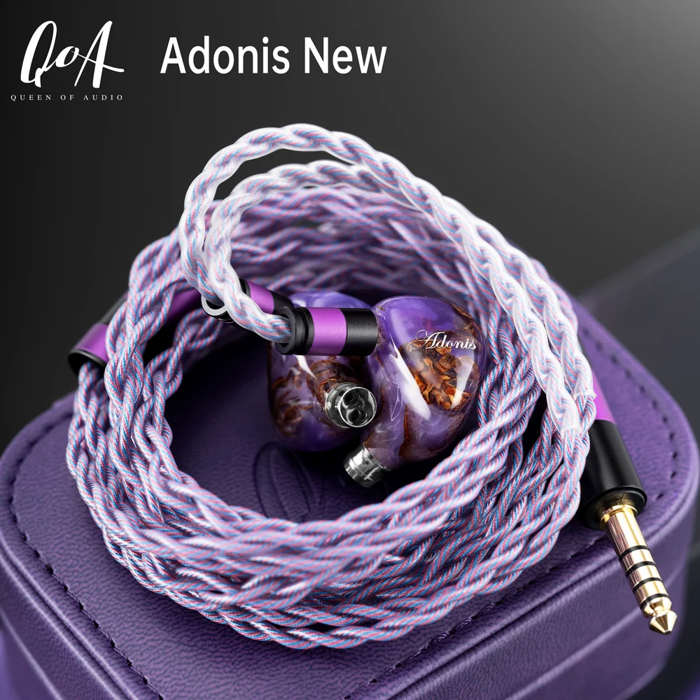 New-QoA-Adonis-2-0-HiFi-Earphones-1DD-2BA-Hybrid-Pinecone-Resin-Shell ...
