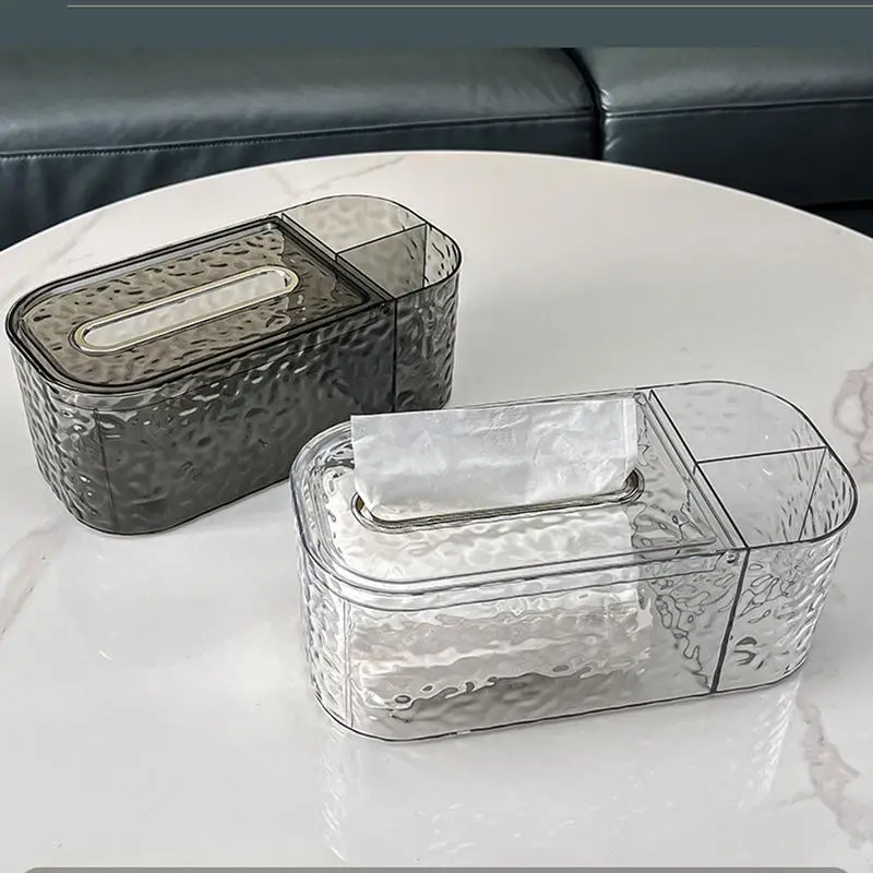 Tissue-Organizers-Stylish-Acrylic-Tissue-Box-With-Cover-And-Built-in ...
