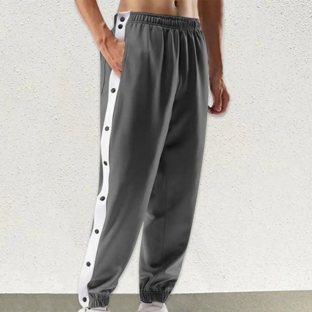 Side-Button-Sports-Basketball-Pants-Men-Running-Pants-Athletic-Football ...