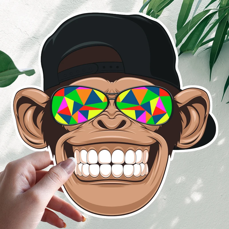 Funny-Monkey-Gorilla-Car-Stickers-Motorcycle-Vinyl-Decal-Waterproof ...