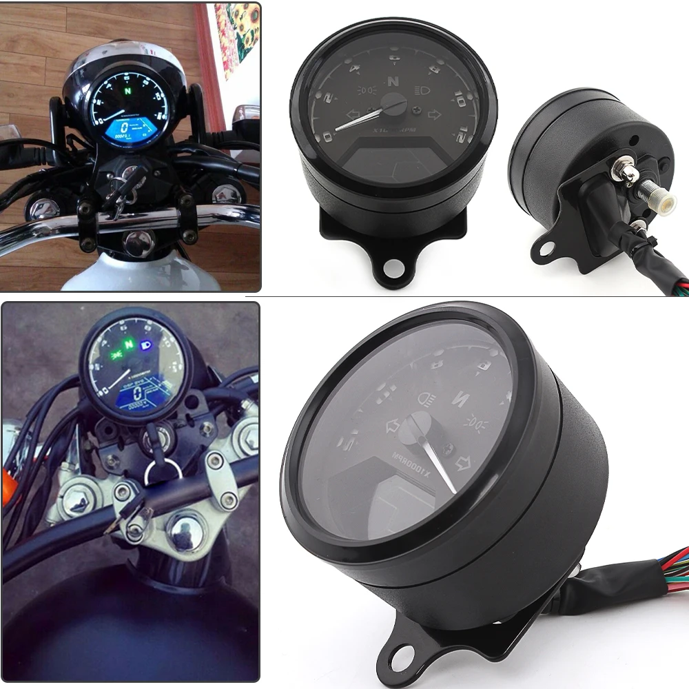 Universal-motorcycle-tachometer-odometer-moto-retro-speedometer-Fits ...