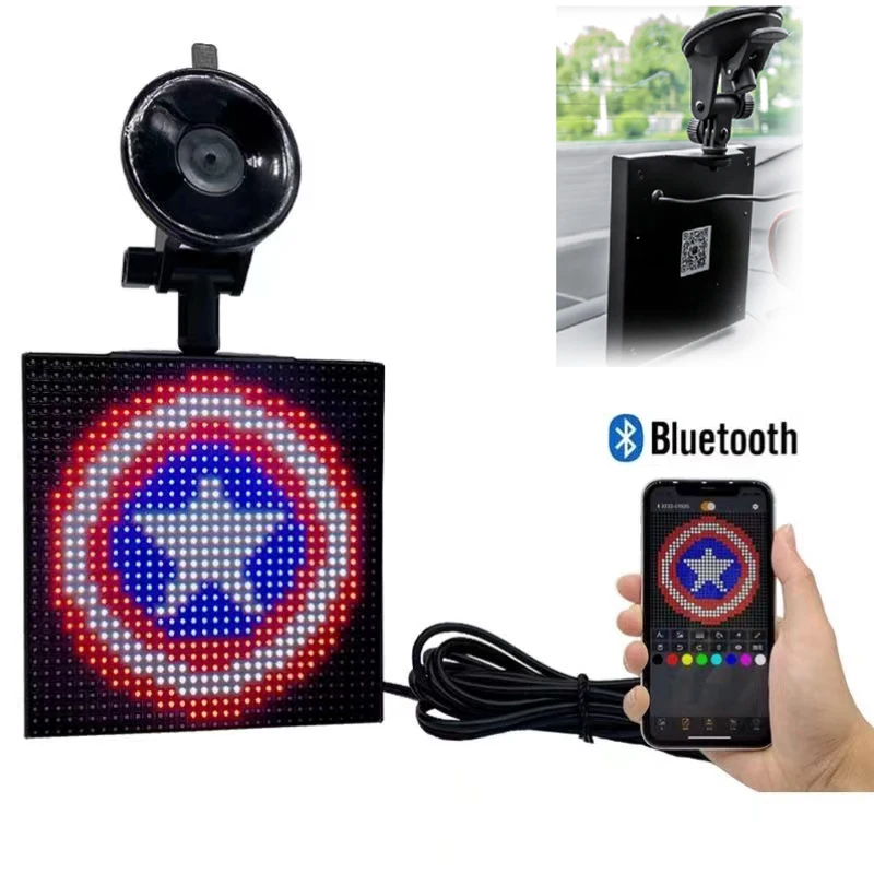 LED Display On Car Rear Window APP Control Programmable DIY Expression ...