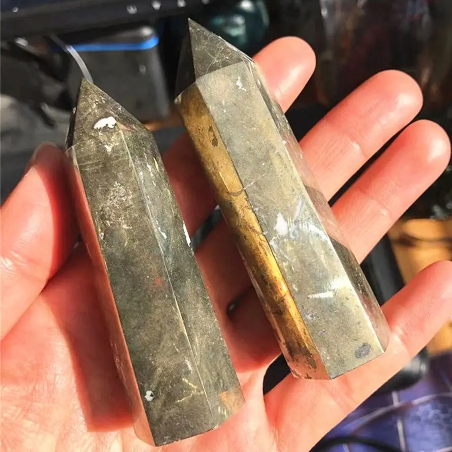Natural Rare Copper Pyrites Wand Healing Crystals Tower Six Siege Point ...
