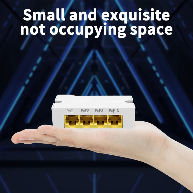 Horaco 4 Port Gigabit Poe Extender 100/1000M Hálózati Kapcsoló Ismétlő Ieee802.3Af/At Plug ...