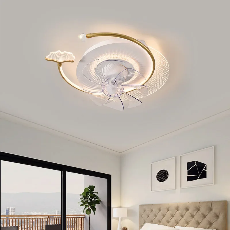 New-Bedroom-Fan-Integrated-Ceiling-Light-360-Degree-Shaking-Head-Silent ...
