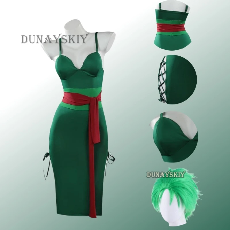 Disfraz-de-Anime-Roronoa-Zoro-para-mujer-traje-de-Cosplay-de-Wano-Kuni ...