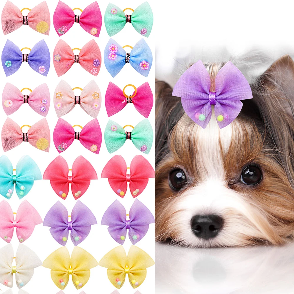 Lazos-de-encaje-para-el-pelo-de-perros-peque-os-lazo-de-flores-para ...