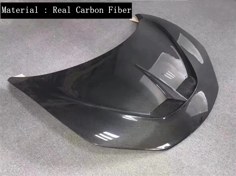 For Ferrari 458 Real Carbon Fiber & FRP Primer Front Bumper Engine Hood ...