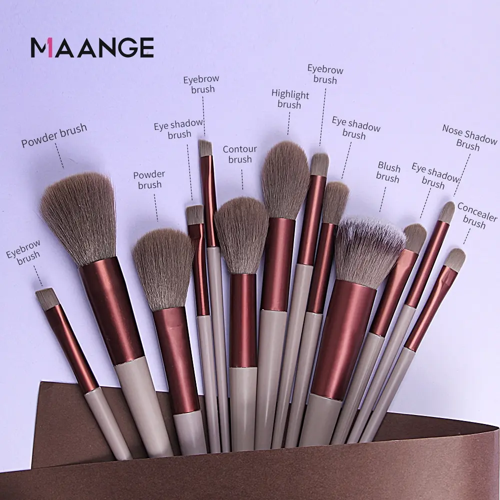 13-Pcs-Makeup-Brushes-Set-Eye-Shadow-Foundation-Women-Cosmetic-Powder ...