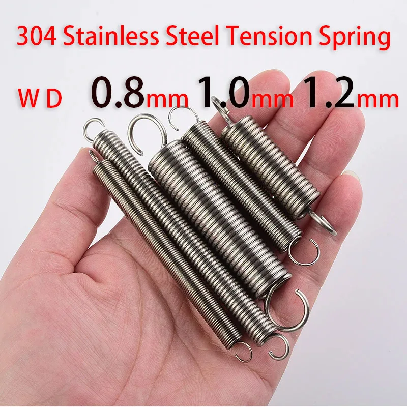 304-Stainless-Steel-S-Hook-Tension-Coil-Spring-Wire-Diameter-0-8mm-1 ...
