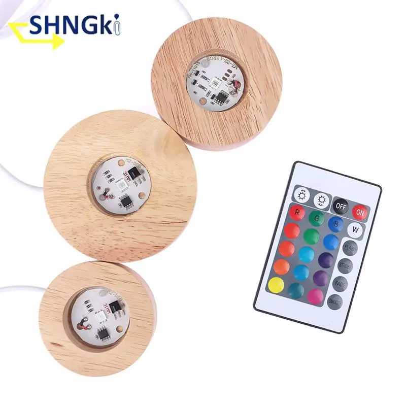 Base-de-l-mpara-LED-de-madera-Base-de-luz-LED-adorno-art-stico-soporte ...
