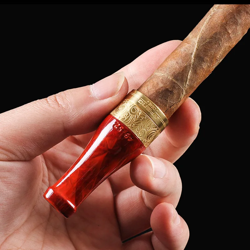 Cigar-Pipe-Holder-Set-Portable-Luxury-Cigar-Tube-Mouthpiece-For-One ...