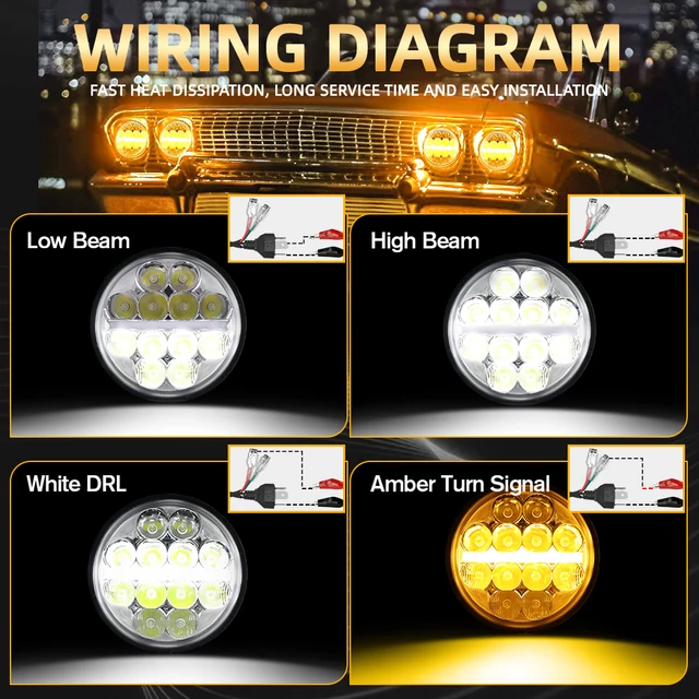 Bright Motorcycle Headlight With Signal SUPAREE 5.75" LED Motorcycle ...