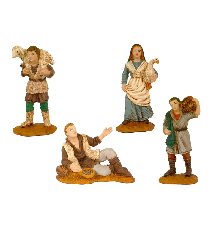 Tradineur-4-Pack-Peasant-Figures-for-Christmas-Nativity-Scene-8-cm ...