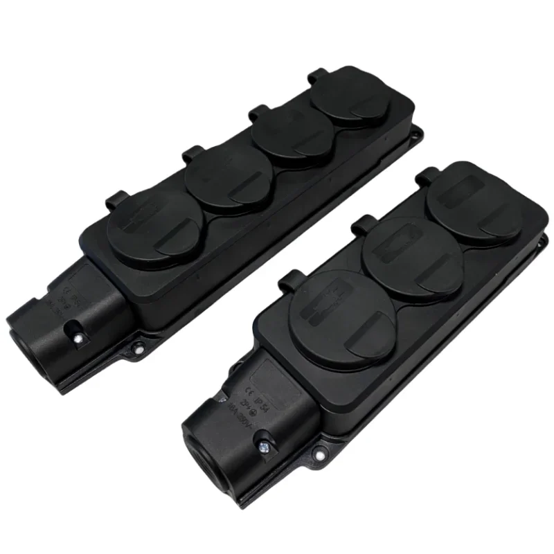 EU German 3 / 4 Ways Outdoor Waterproof Outlet Rain Plug with Cover ...