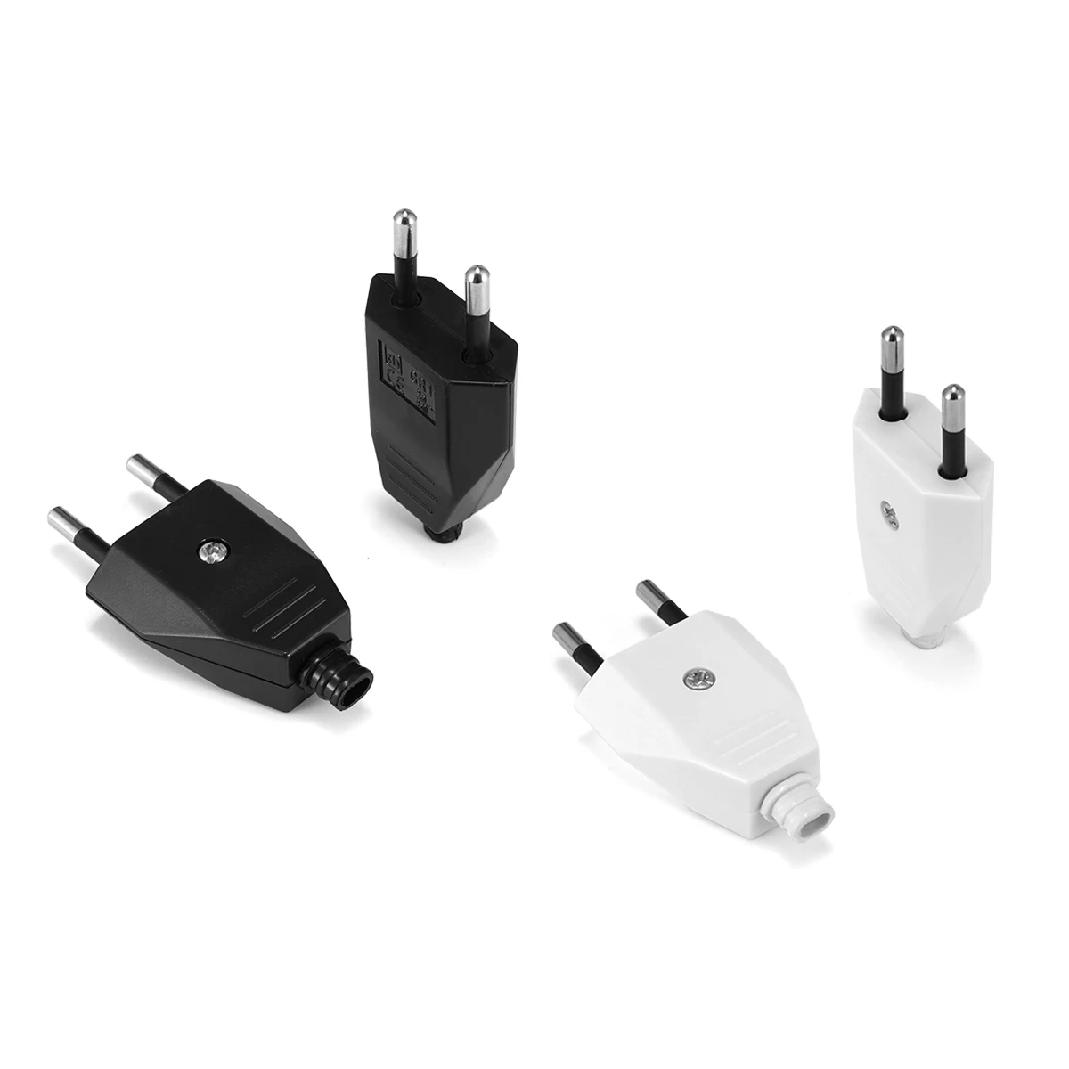 Reemplazo-macho-de-la-UE-salida-Schuko-recargable-2-pines-4-0mm-enchufe ...