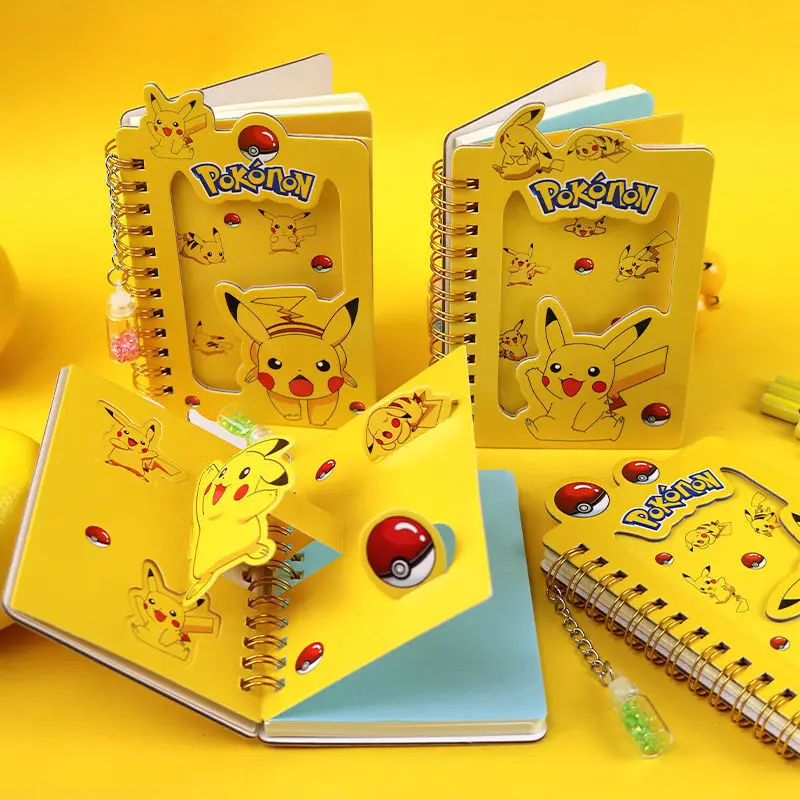 Pikachu-Cartoon-Quicksand-Bottle-Notepad-Notebook-Creative-Cover-Pet ...