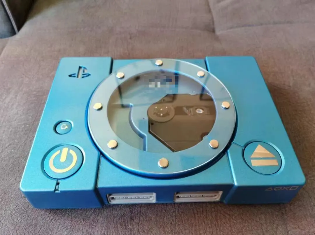 Blue Shell PS1 Game Console Original Bald Head Seven Color Flash Logo ...