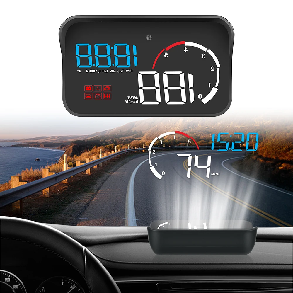 Car-styling-Universal-Car-HUD-Display-Intelligent-Alarm-System-M10-A100 ...
