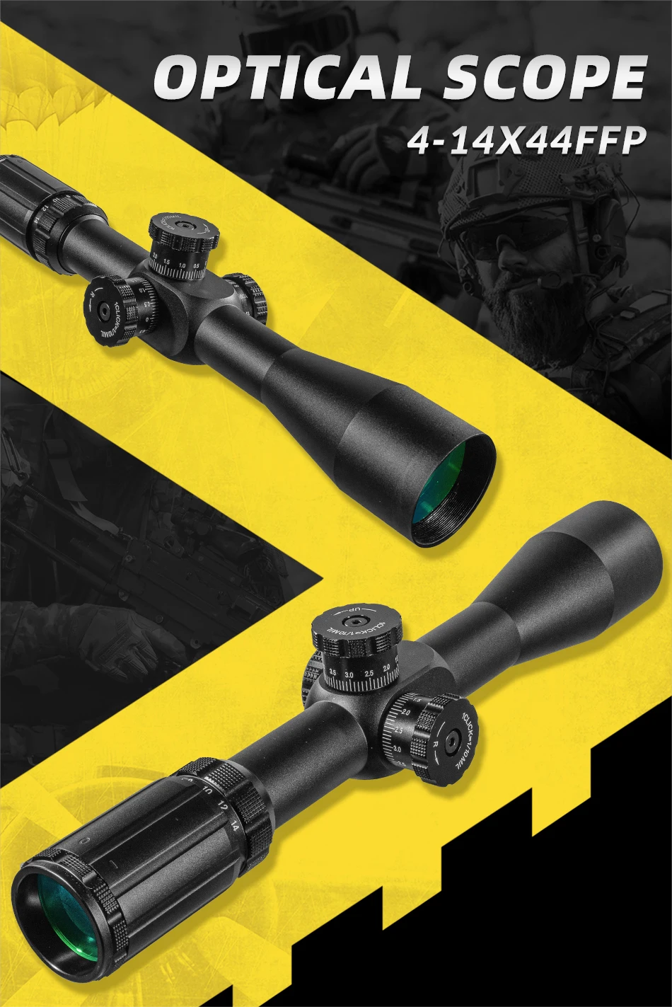 DIANA 4-14X44 FFP Hunting Scopes First Focal Plane Riflescope Glass ...