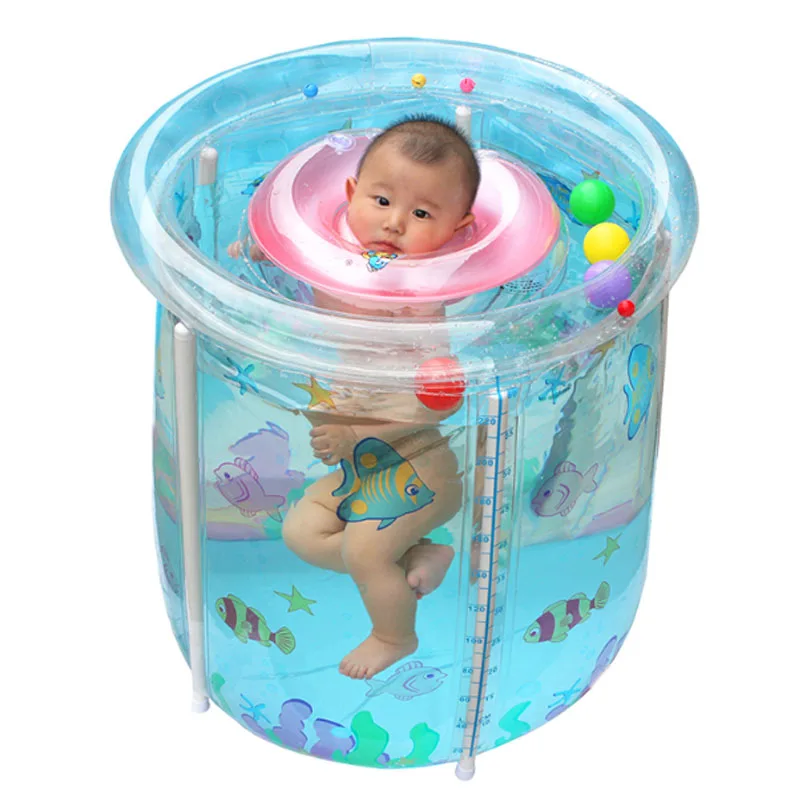Children-s-Pool-Home-Transparent-Inflatable-Baby-Swimming-Bucket-Young ...