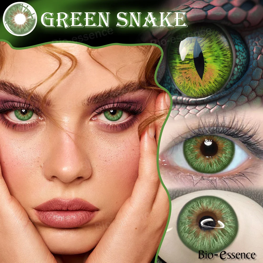 Bio-essence 1 Pair Colored Contact Lenses Natural Look Brown Eye Lenses ...