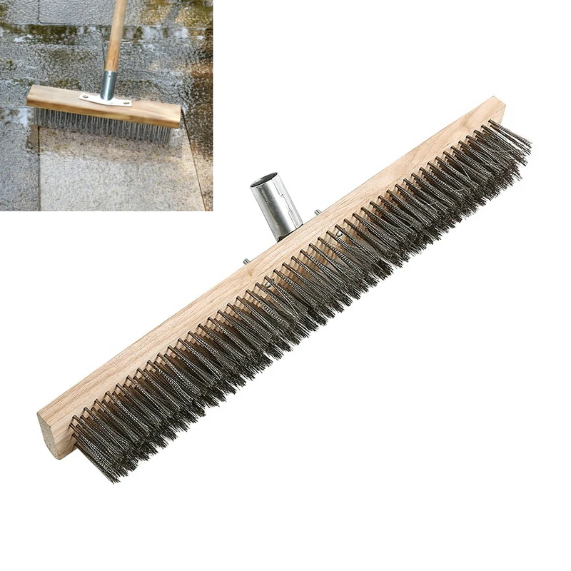 1PCS 20/30/45CM Stainless Steel Wire Broom Brush Sweeping Floor Garden ...