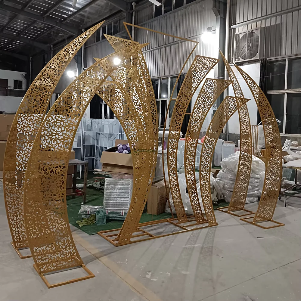 2-pcs-Wedding-Arches-for-Ceremony-Mesh-Arch-Backdrop-Stand-Iron-Wedding ...