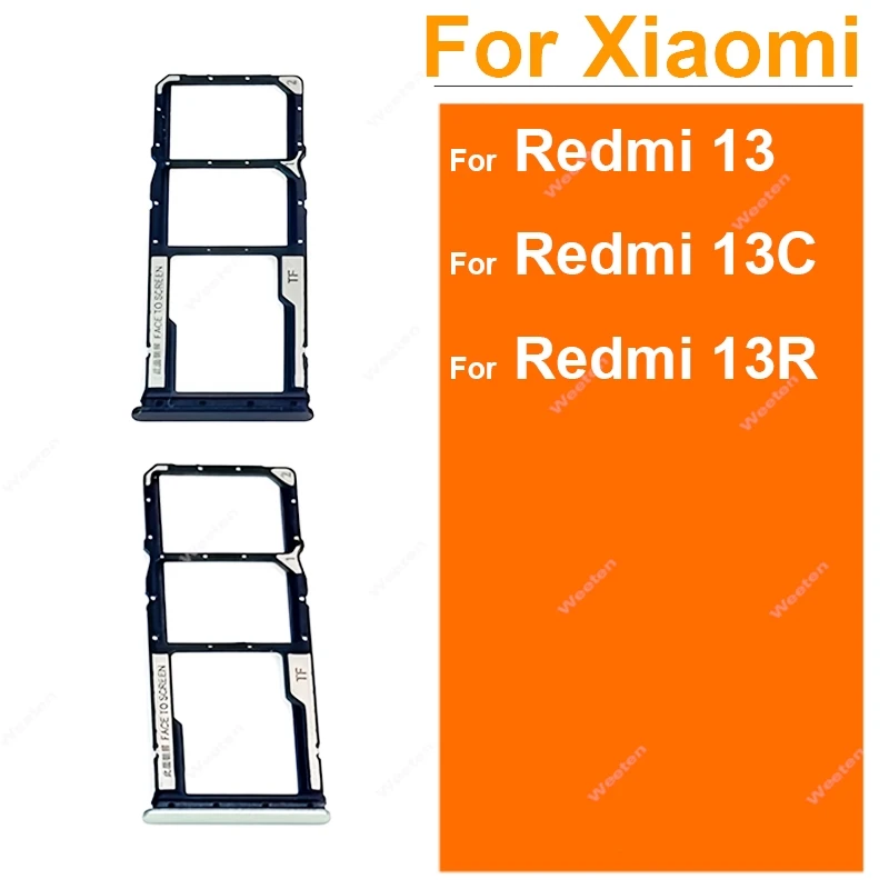 Sim Card Tray Slot For Xiaomi Redmi 13 13C 13R 4G 5G SIM Card Holder ...