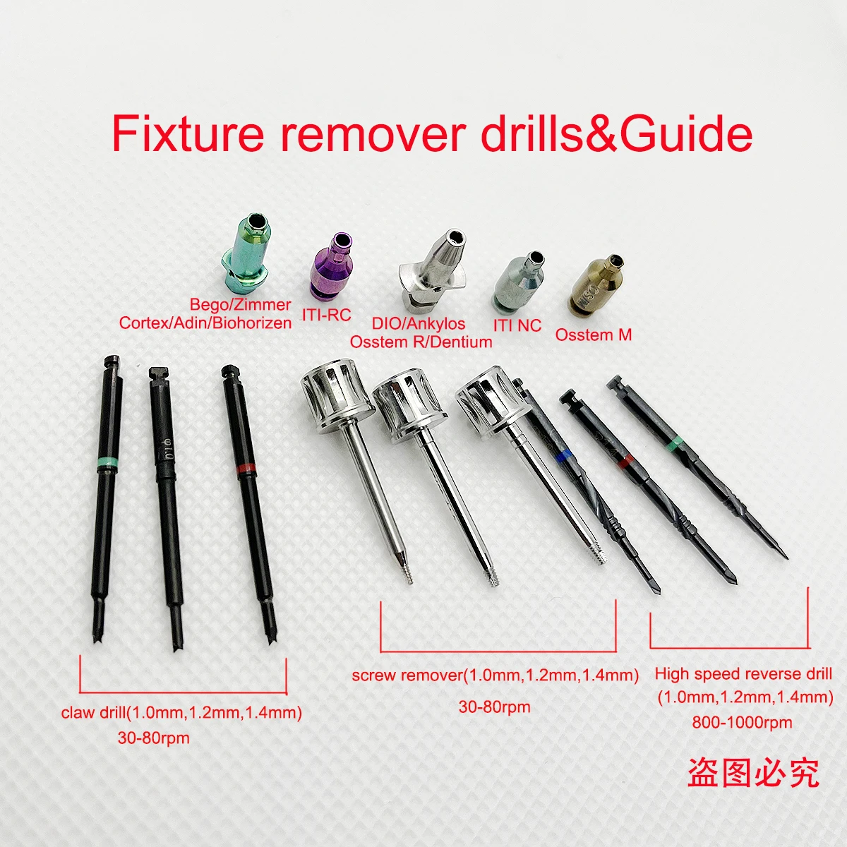 Dental-Broken-Implant-Screw-Abutment-Screw-Extractor-Reverse-Drill-Failed-Fixture-Remover ...