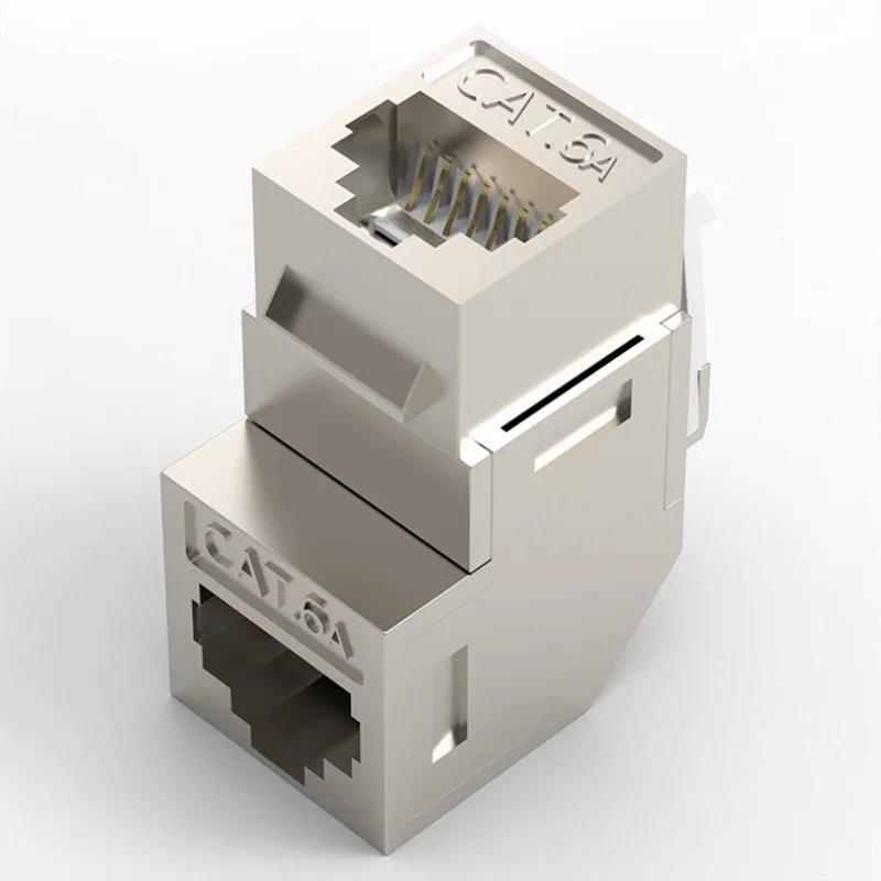 Adaptador-Ethernet-Cat-6A-Keystone-Jack-RJ45-acoplador-con-ngulo-de-90 ...